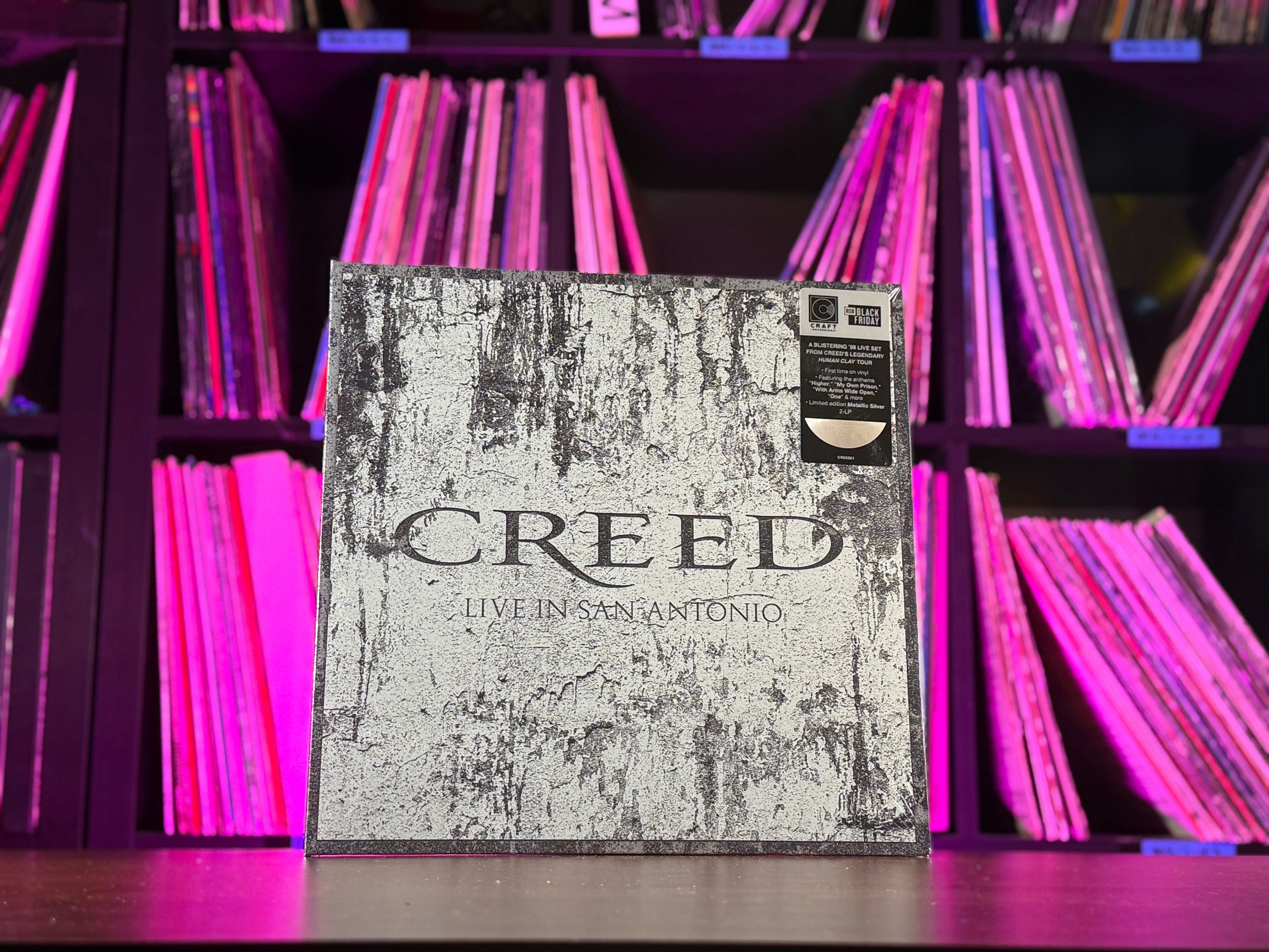 Creed - Live In San Antonio 11/14/1999 (RSDBF25 Metallic Silver Vinyl) – Rollin' Records