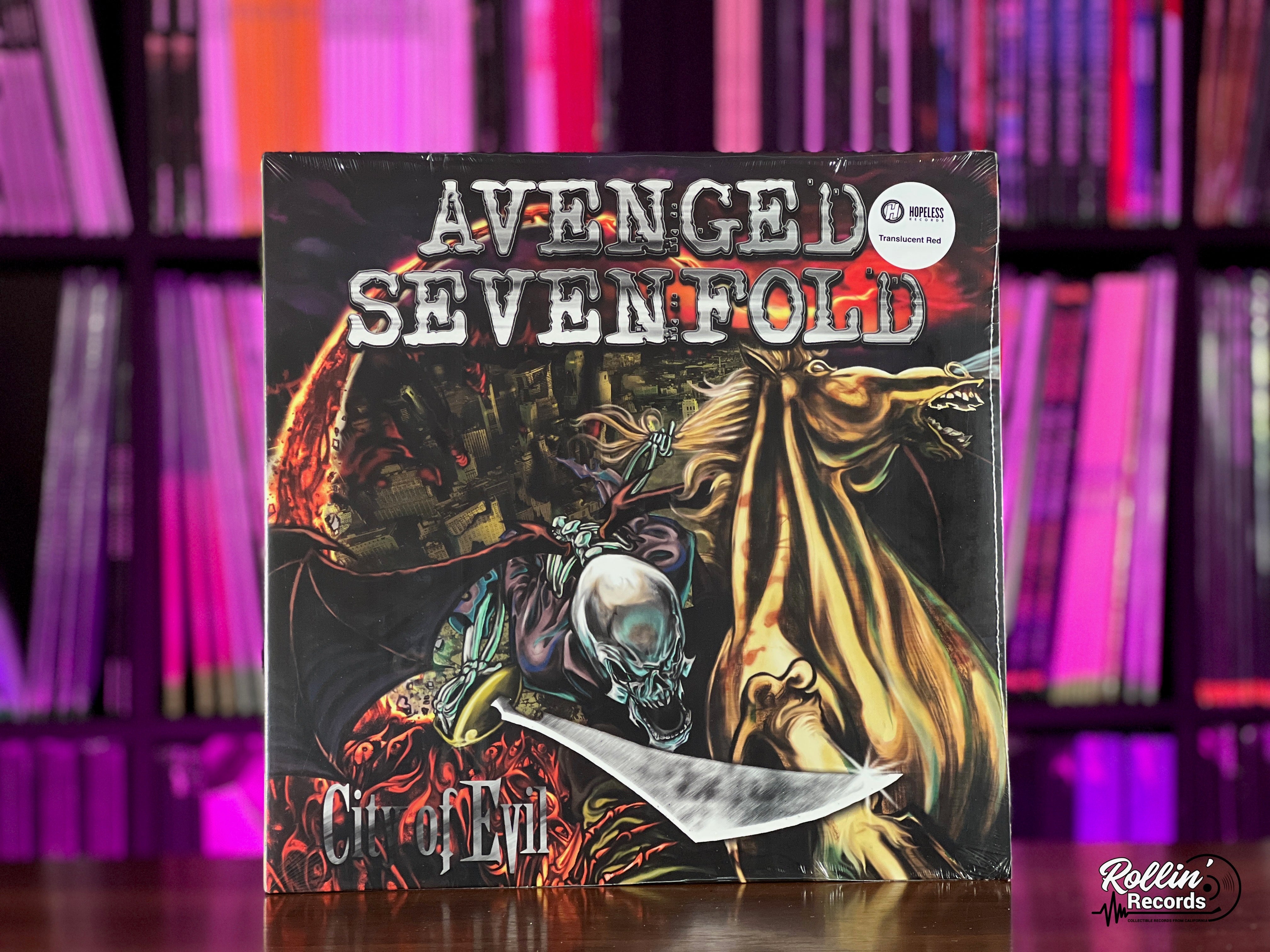 Avenged Sevenfold City Of Evil Transparent Red Vinyl Rollin Records Avenged Sevenfold City Of Evil Transparent Red Vinyl Rollin Records